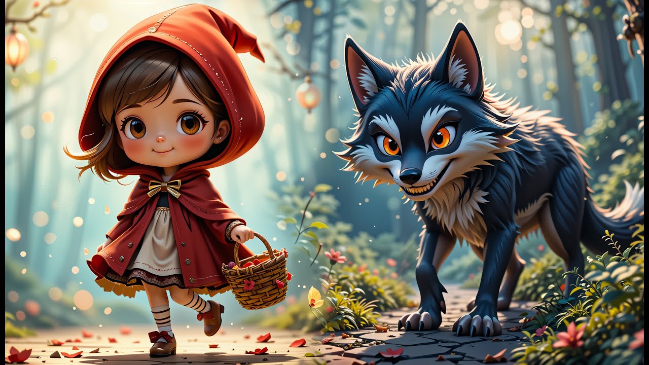 What Happens When Little Red Riding Hood Meets the Wolf? 🐺😲 | AI Kids ...
