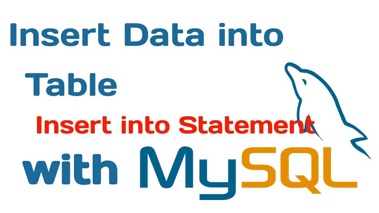 Sql Tutorial Inserting Data Into Table Insert Into Statement Youtube