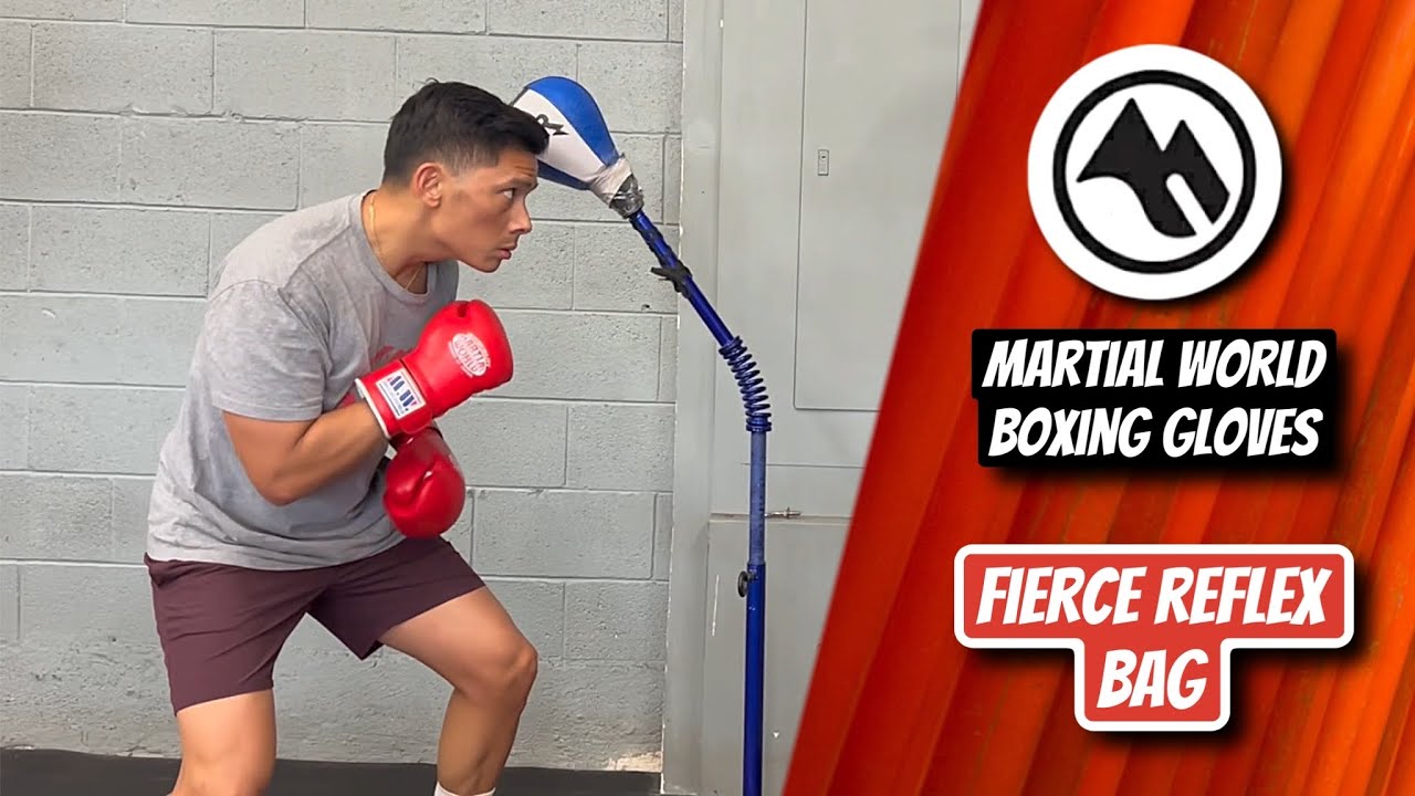 Punching Fierce Reflex Bag With Martial World Japan Boxing Gloves - YouTube