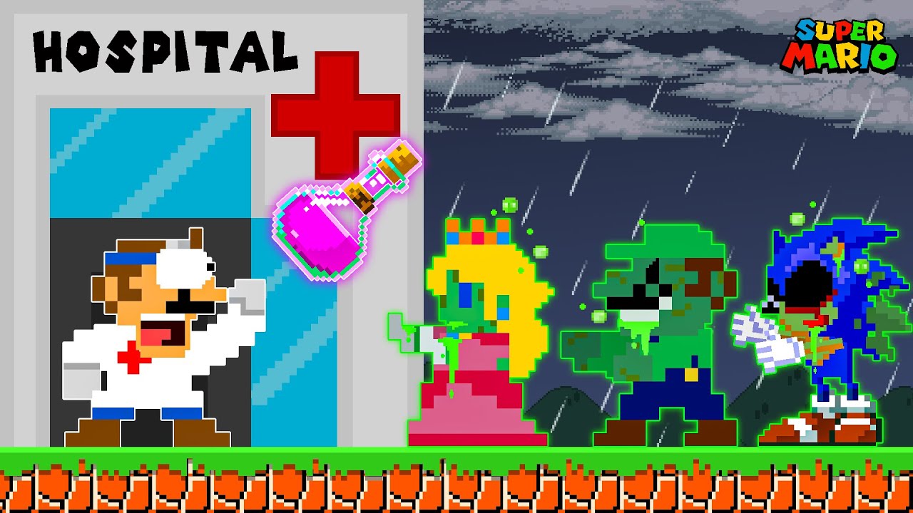 Mario Opens a Hospital for All Zombie Characters in Super Mario Bros ...