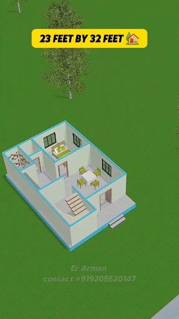 23 X 32 Home plans 3d 🥀🥀🥀 #erarman #home #shortfeed #house - YouTube