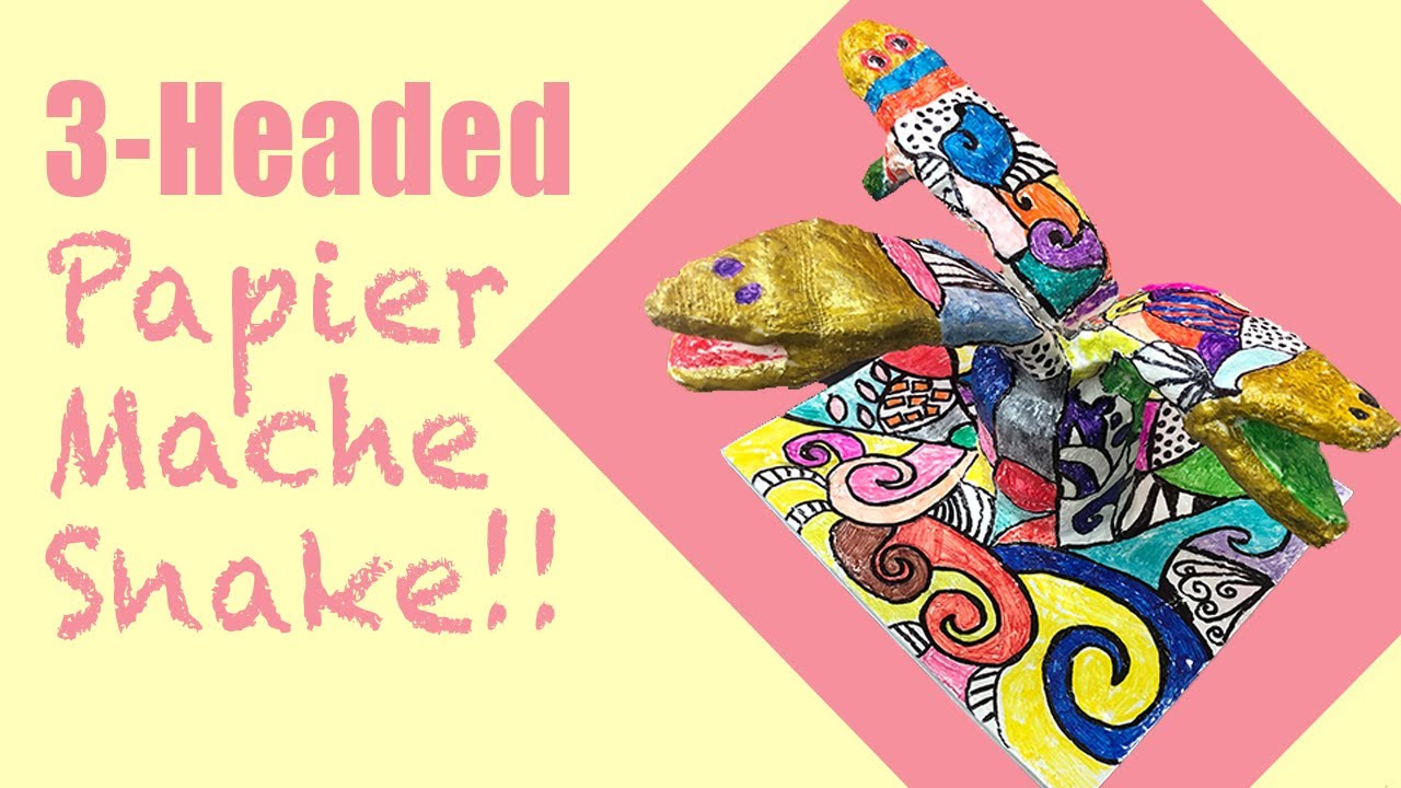 Papier Mache Snakes - Inspired by Niki de Saint Phalle - YouTube
