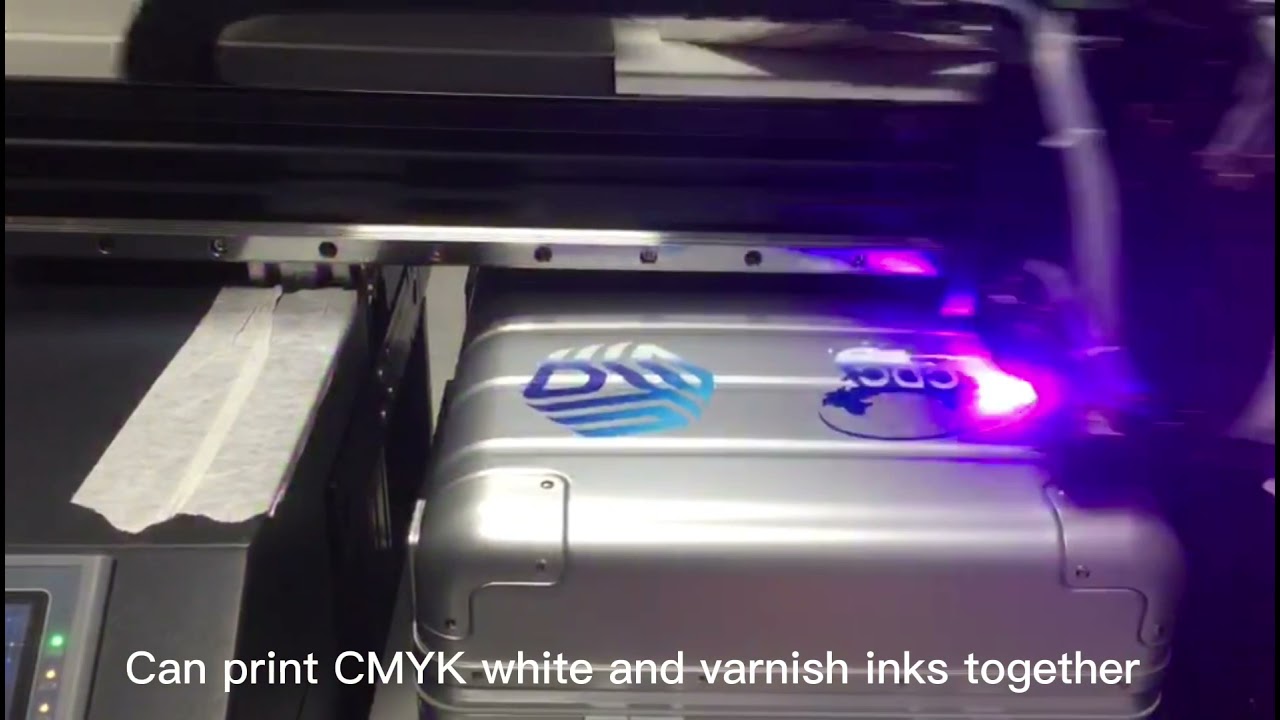 How to customize printing the luggage with small uv printer - YouTube