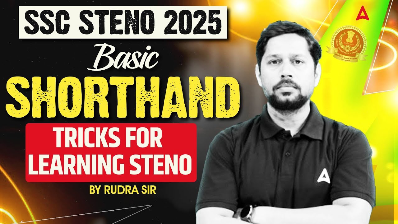 SSC Steno 2025 | Basic SHORTHAND | Tricks for learning steno By Rudra ...