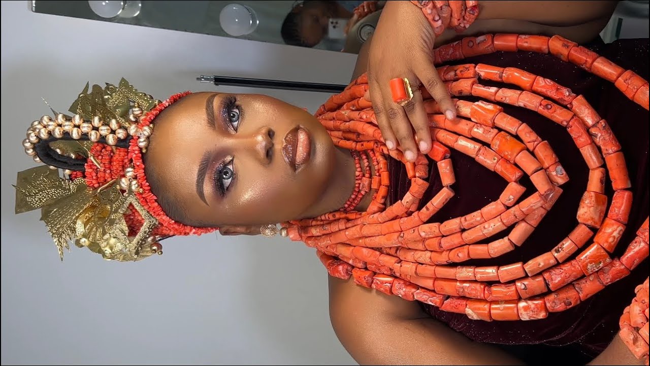How To Get An Edo Bride Ready For Traditional Marriage Featuring Makeup ...