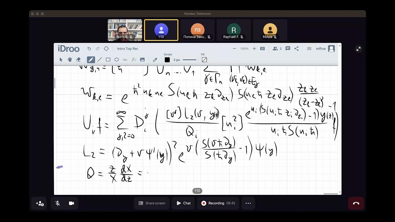 Dunin-Barkovskiy P. I. Bychkov B. S. Introduction to Topological Recursion. 21.12.2023. - YouTube