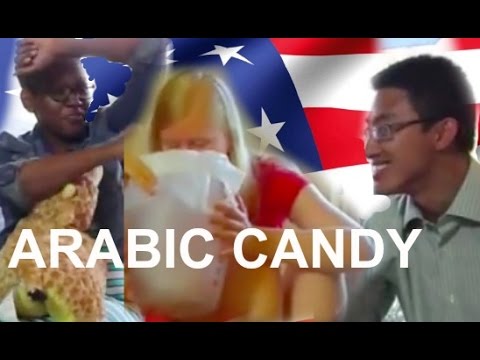 AMERICANS TRY ARABIC CANDY!رده فعل الاجانب من الحلويات العربيه