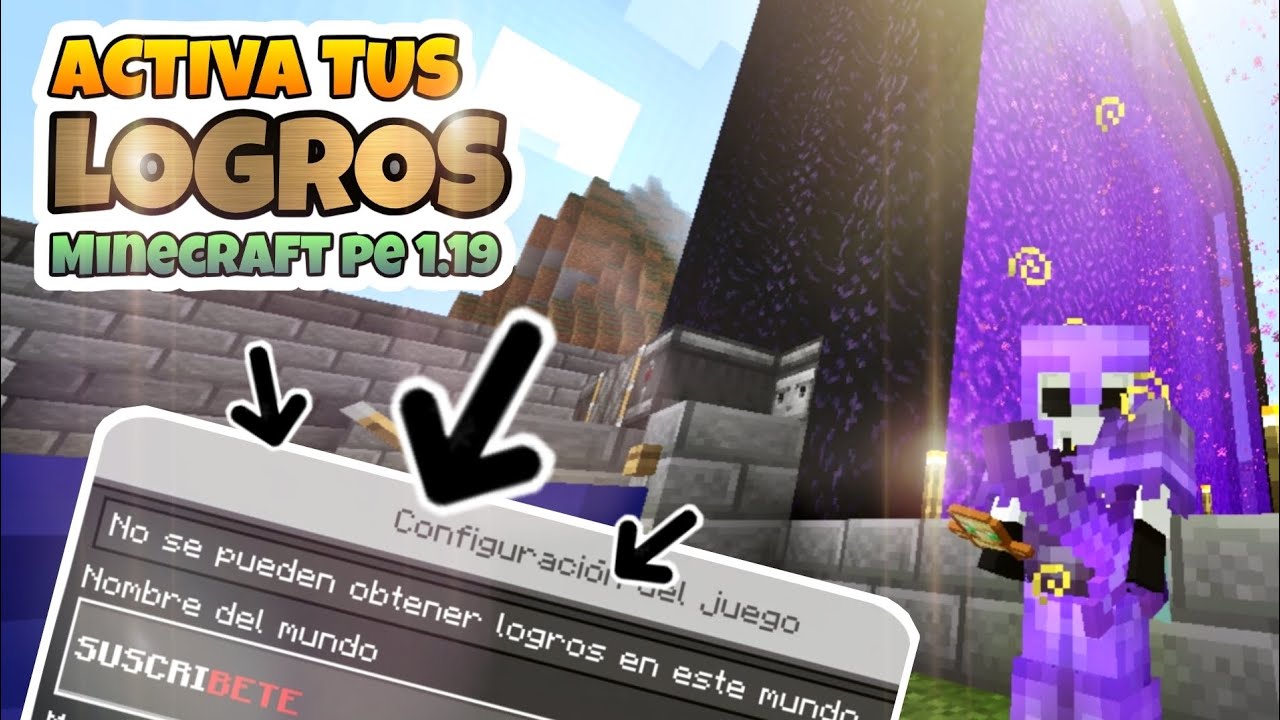 Como activar los logros en Minecraft 💎| MinecraftPe 1.19 - YouTube