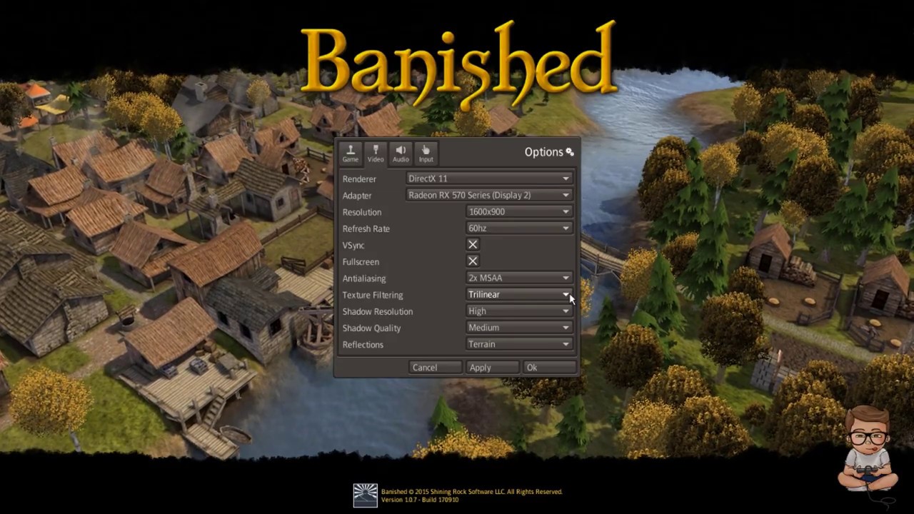 Banished - Settings Menu - YouTube