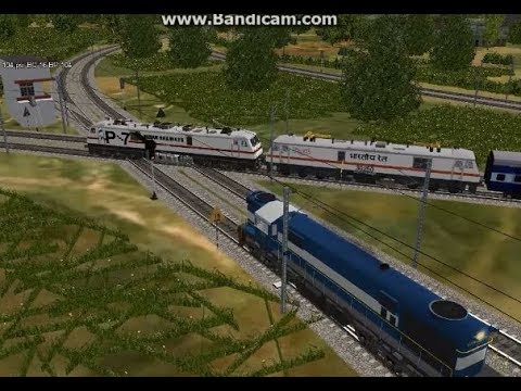 Trains Crossover each other at Rare Diamond Crossing of Indian Railways ...