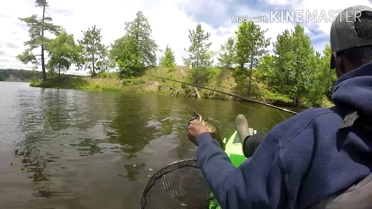 Alcona Pond Smallmouth Bass Fishing 2020 - YouTube