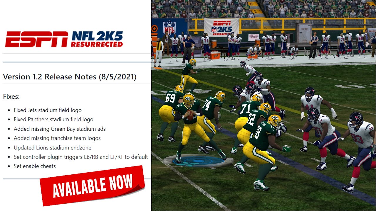 NFL2K5 Resurrected - v1.2 Update Tutorial - YouTube