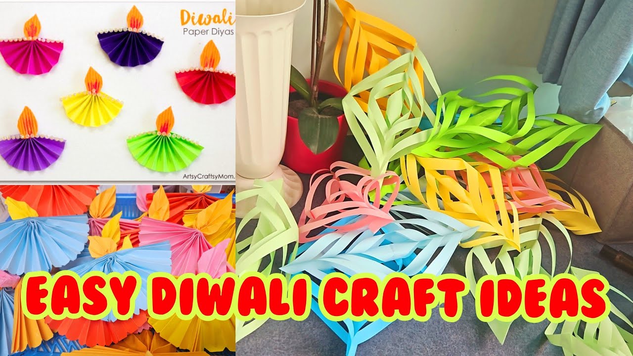 Diwali Decorations Idea/Diyas making by paper/Diwali craft Ideas - YouTube