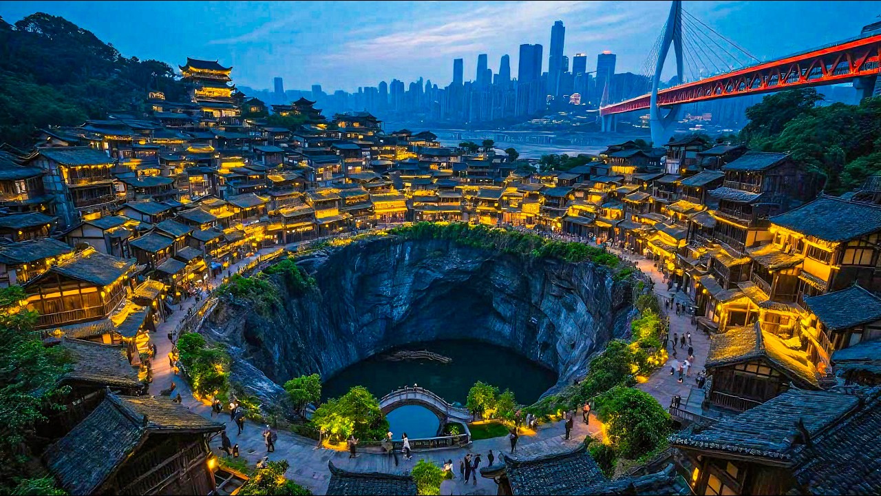 The most magical 8D vertical ancient town in Chongqing, China: the ...