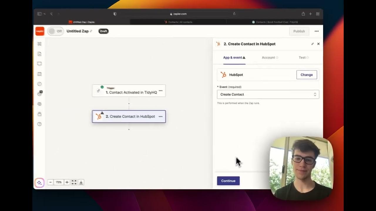 TidyHQ Integration | Create HubSpot contacts from new TidyHQ contacts using Zapier - YouTube