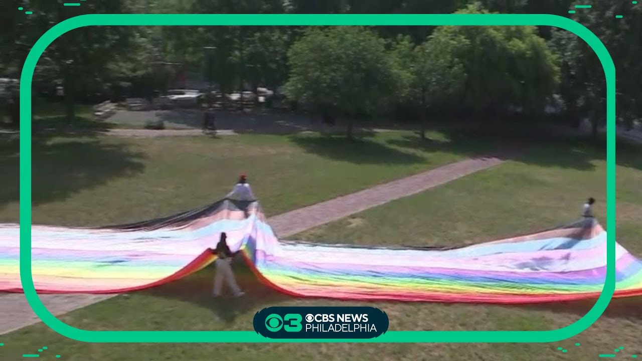 Philadelphia Pride: The making of a massive flag - YouTube