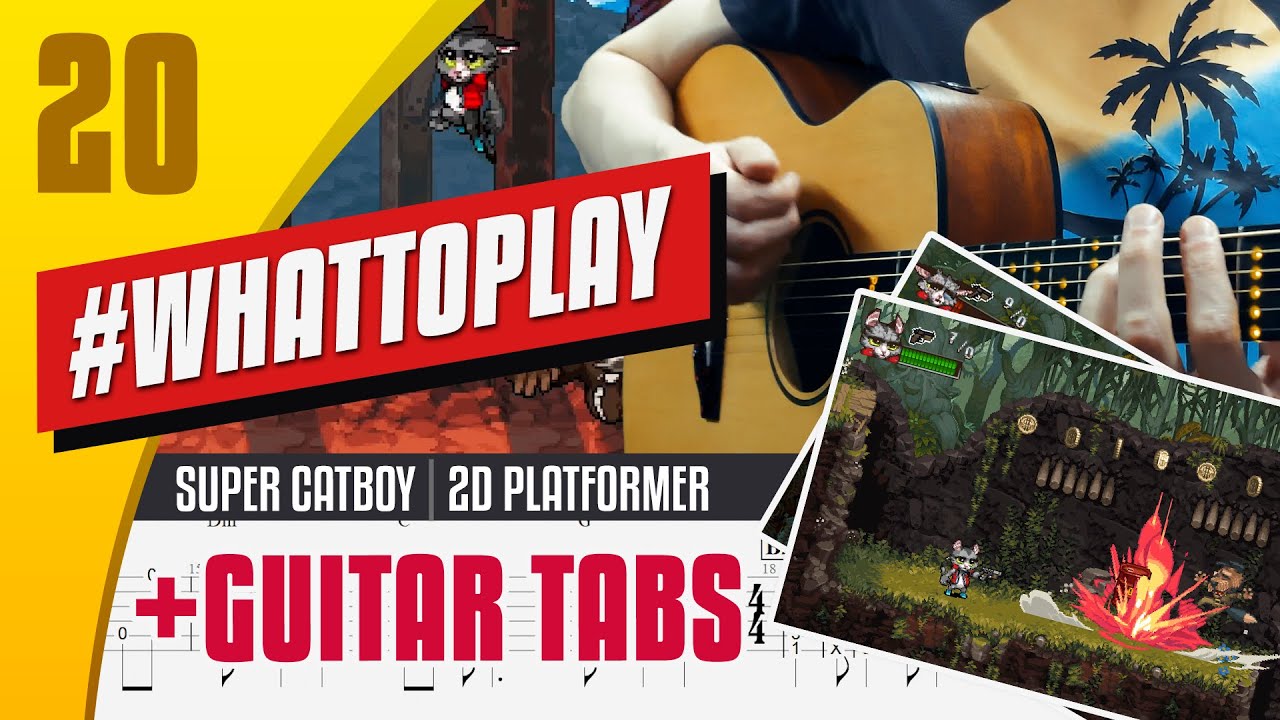 Epic music from the SUPER CATBOY platformer game. Guitar Tabs - YouTube