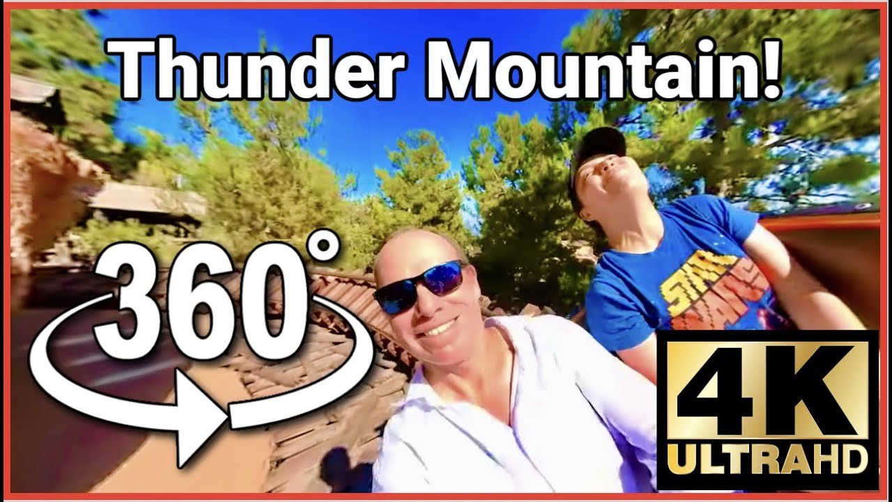 VR 360 Rollercoaster! Big Thunder Mountain Railroad! Disneyland ...