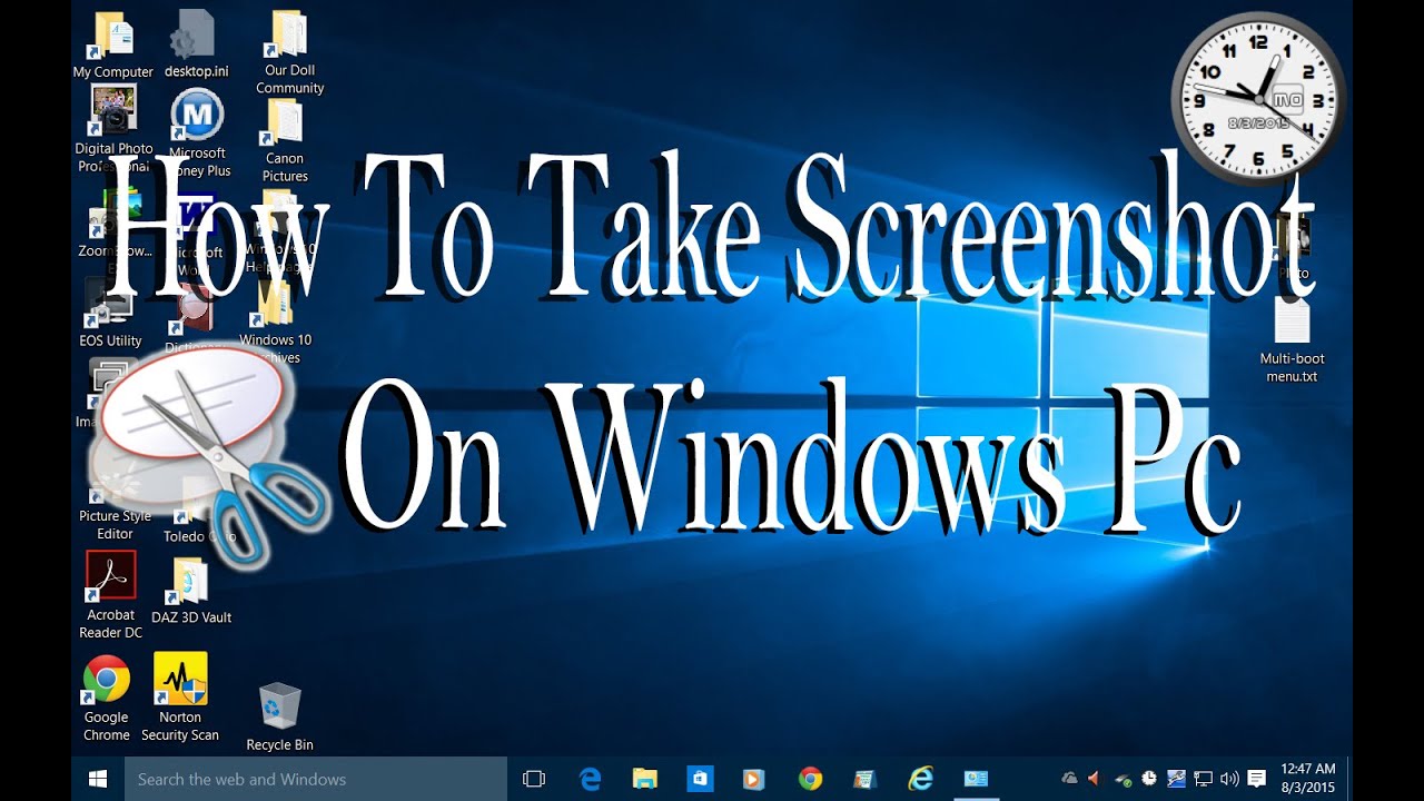 One click take SCREENSHOTS in any windows - YouTube