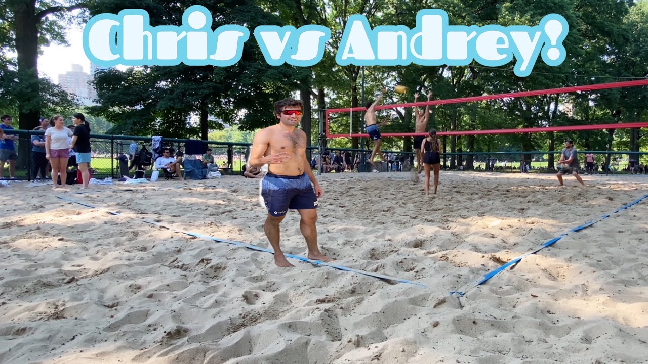 AWESOME match between CHRIS & ANDREY! #beachvolleyball #volleyballworld #centralpark - YouTube