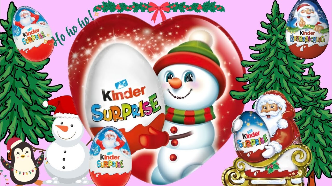 Kinder Surprise Eggs Christmas Santa Claus NEW opening"Applaydu/ASMR ...