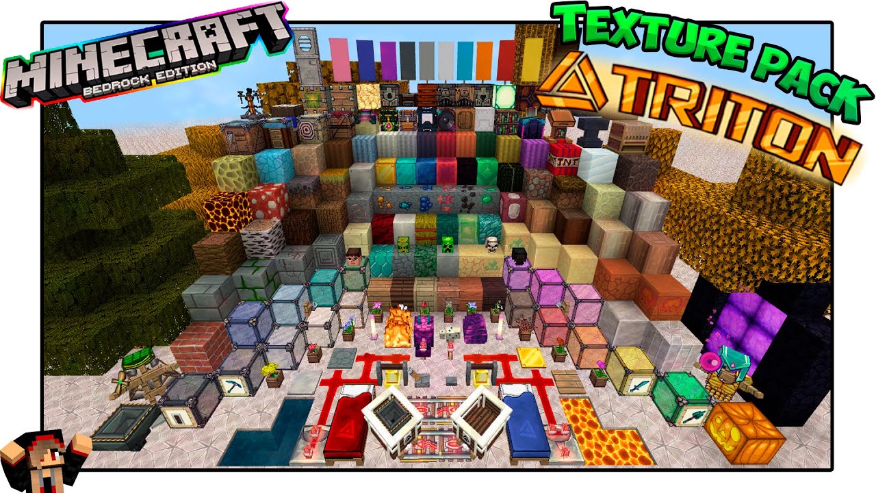 Texture Pack 'Triton' [ 32x/ 64x/ 128x ] | Minecraft Bedrock ( 1.15 / 1 ...