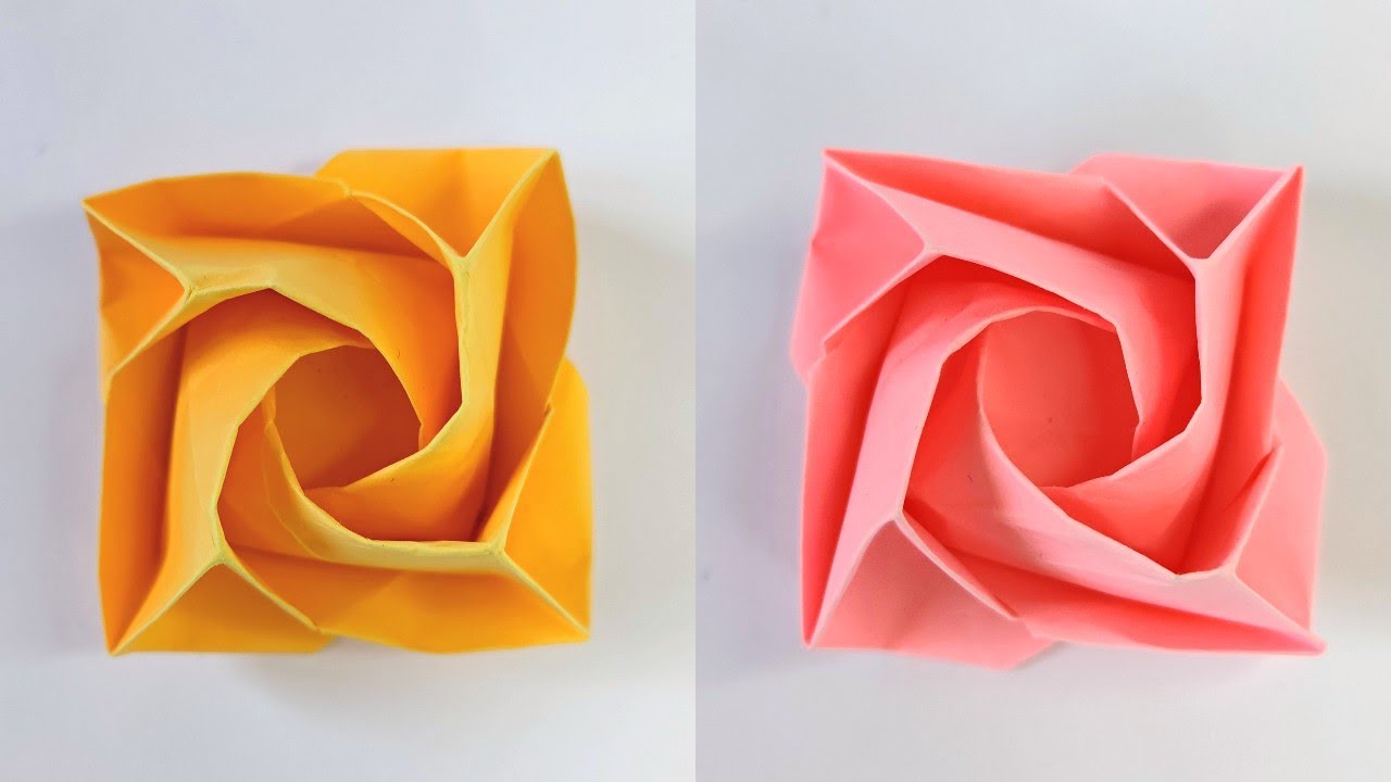Origami ROSE tutorial | How to make a paper roses - YouTube