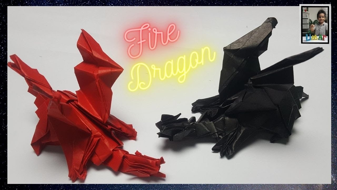 how to make paper dragon | dragon origami | NAGA | fire dragon | umar's ...
