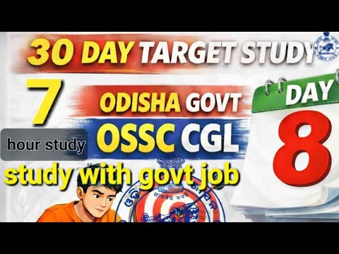 Day 8 of 30 days Target again clear #ossccgl2025 | Study & Consistency ...