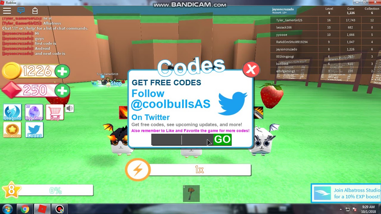 (ROBLOX) Dragon Simulator New Code - YouTube