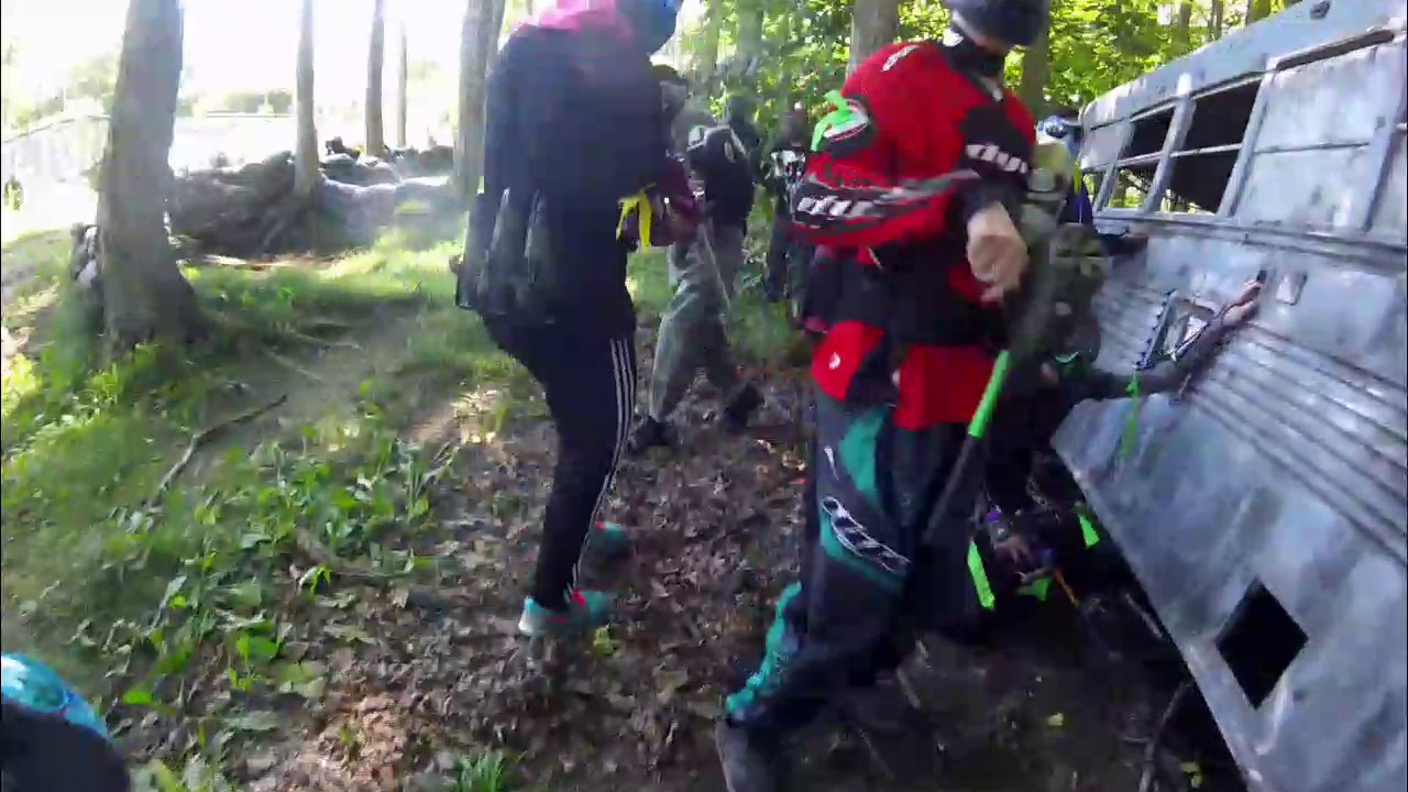 Barrie paintball war of the world's 2017 first push - YouTube