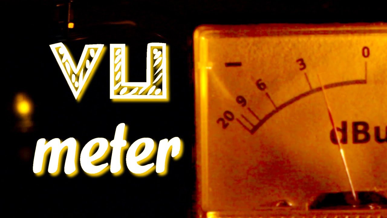 Wskaźnik wysterowania audio +4 dBu, -10 dBV - VU meter - YouTube