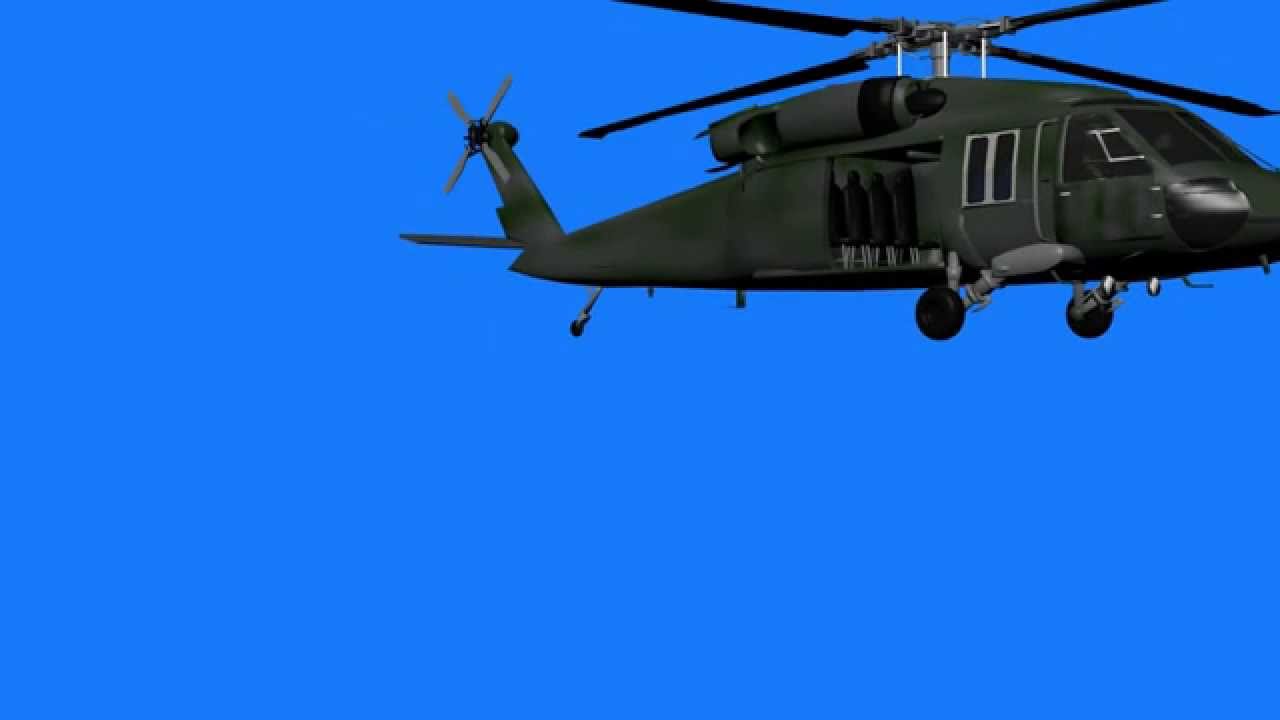 uh60 black hawk green screen animation 720p HD - YouTube