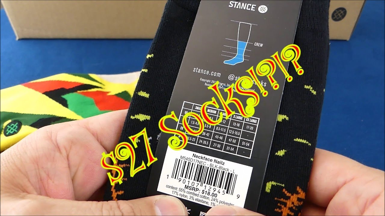 March 2018 $27 Stance Monthly Sock Subscription Box Opening! - YouTube