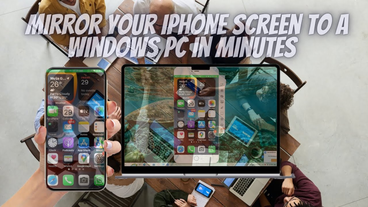 Screen mirroring iphone to a Windows PC in Minutes (No Cables Needed ...