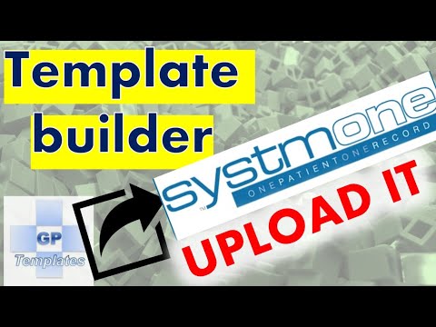 How to upload a template file to SystmOne - YouTube