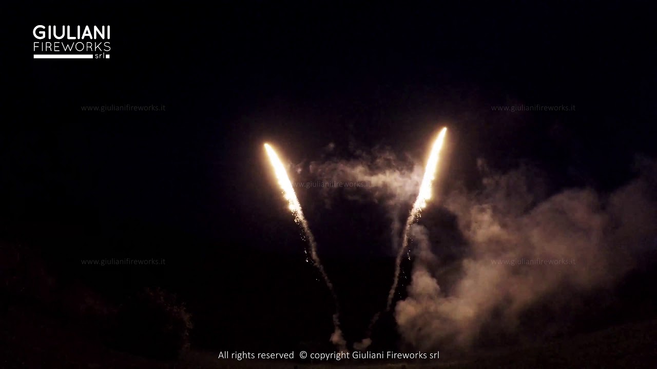 Pyro Effect #22 Single Shot Yellow glitter comet 50mm - YouTube