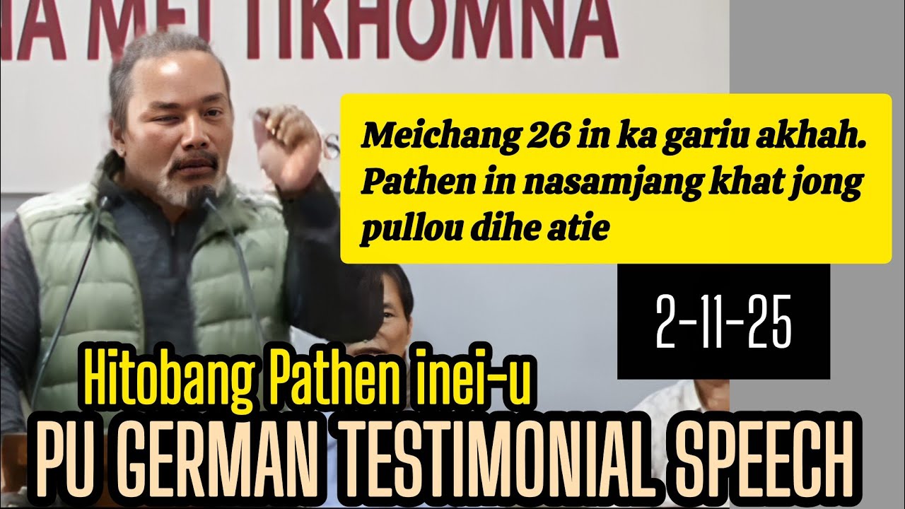 Pu German Kuki Latest Testimonial Speech - YouTube