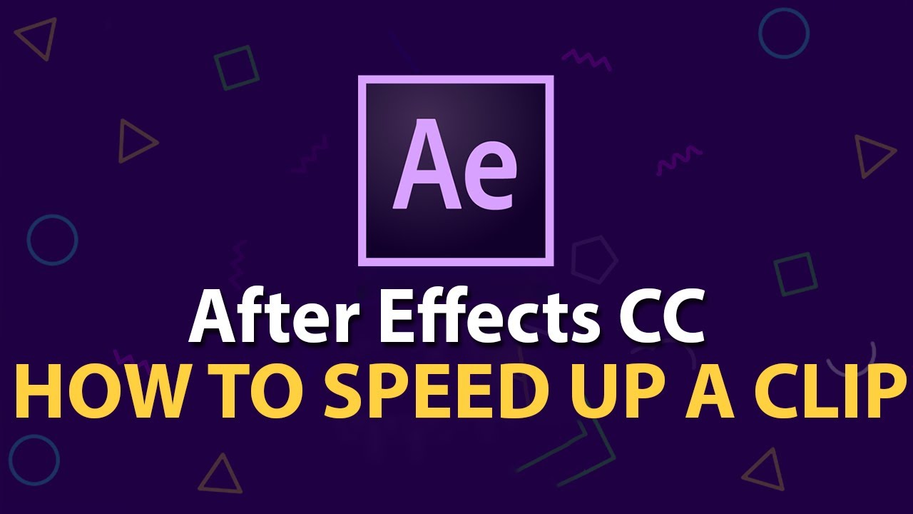 After Effects Tutorial - How to speed up a clip the right way - YouTube