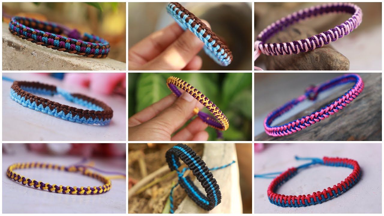 9 DIY Thread Bracelet Ideas| How To Make Bracelets | Creation&you - YouTube