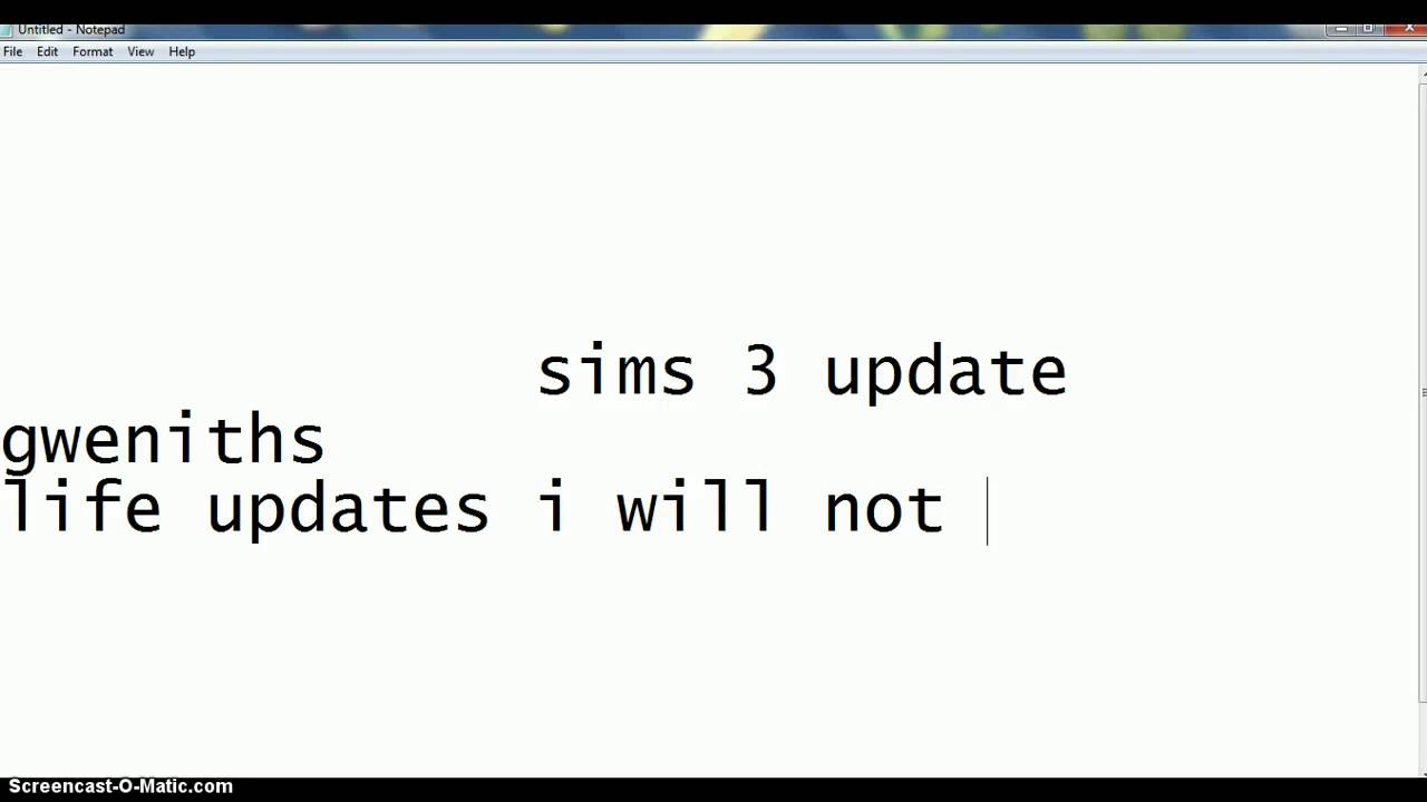 SIMS 3 UPDATE - YouTube
