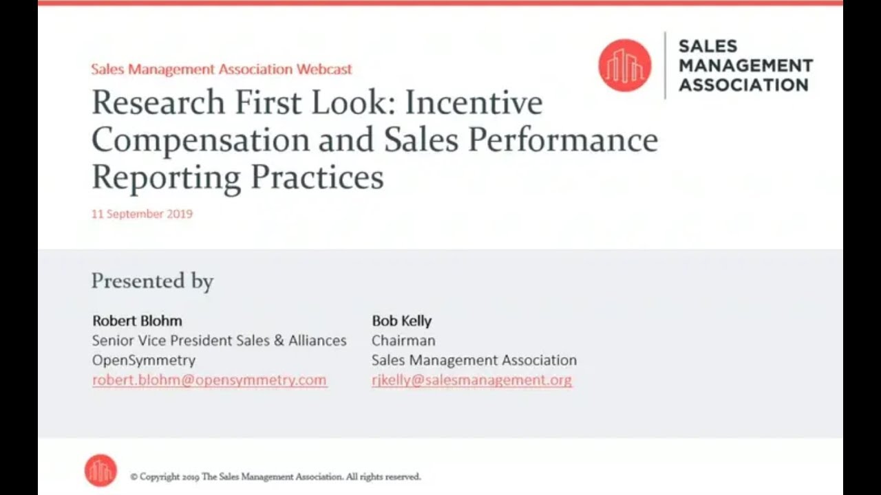Research First Look: Incentive Compensation and Sales Performance ...
