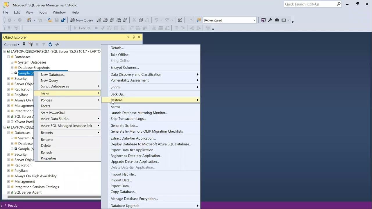 How to do manual failover in Database mirroring using GUI - YouTube