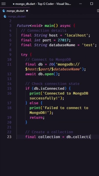 Mongo DB in Dart #flutter #coding #dart - YouTube
