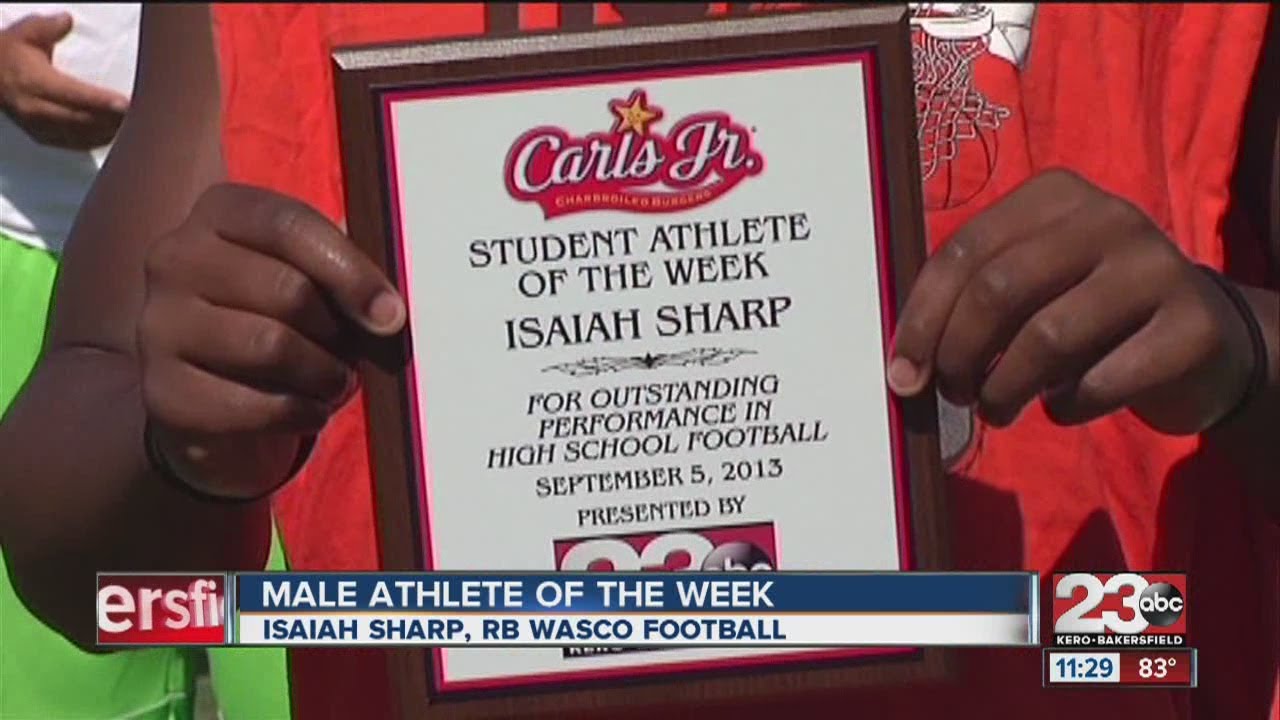 Male Athlete of the Week: Isaiah Sharp, Wasco - YouTube