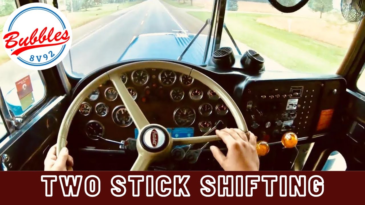 Two Stick Peterbilt 359 Driving Shifting #Peterbilt #359 - YouTube
