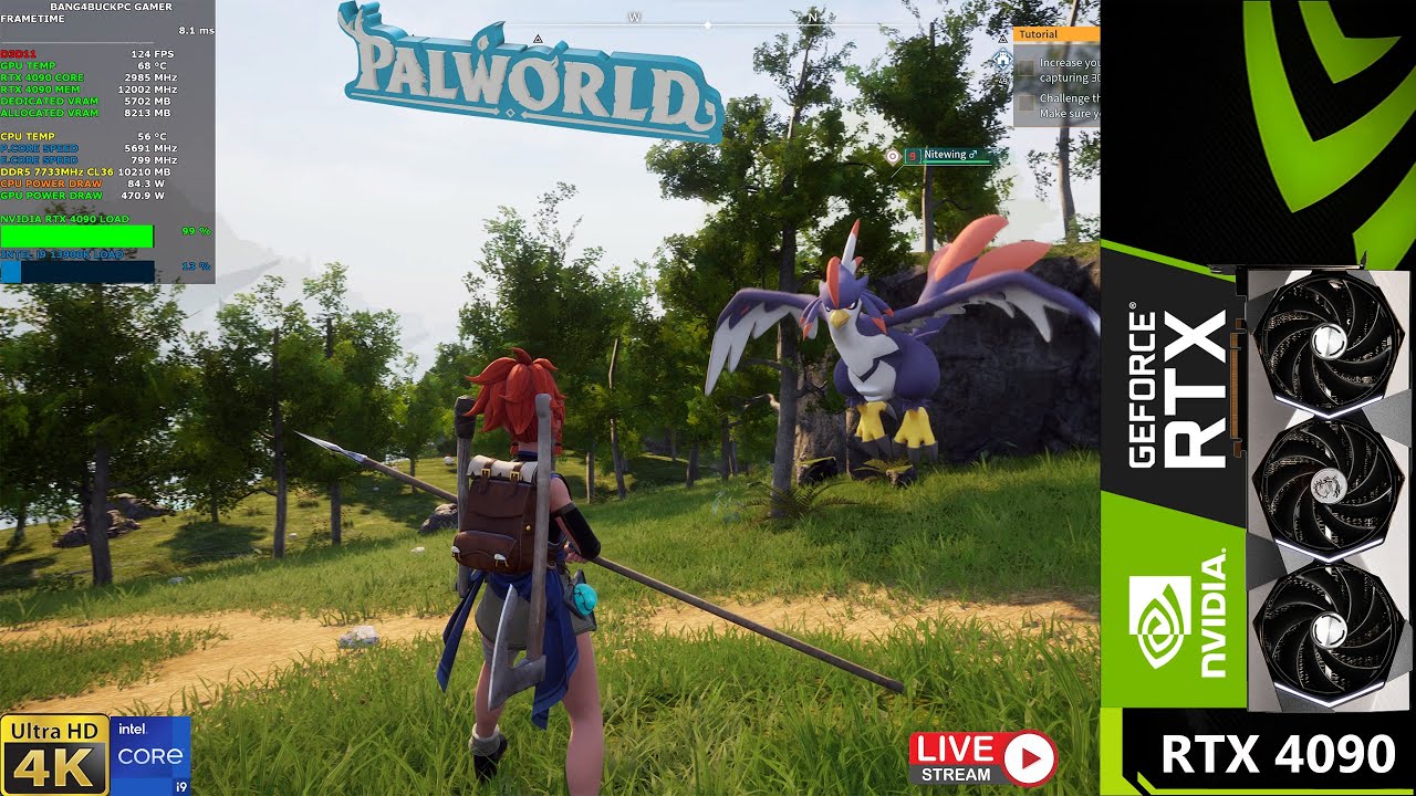 Palworld Epic Settings 4K Live Stream | RTX 4090 | i9 13900K - YouTube