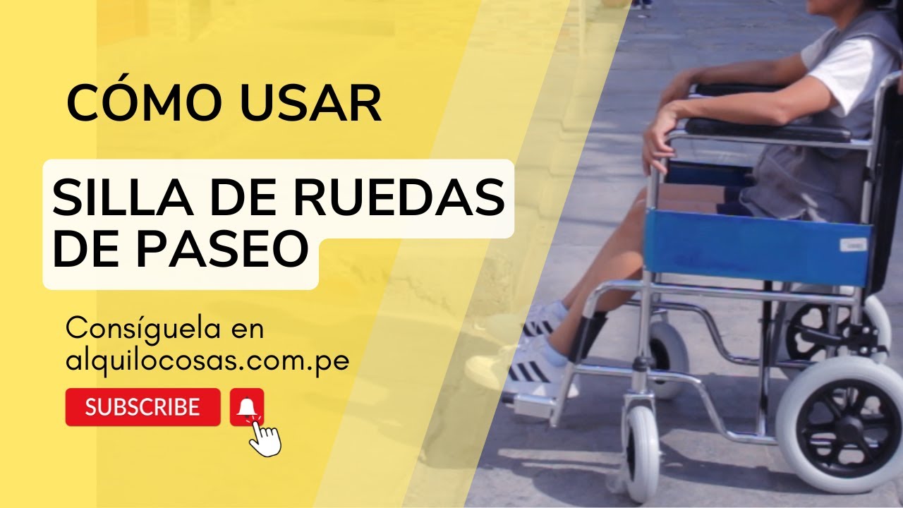 Uso de silla de ruedas de paseo - YouTube