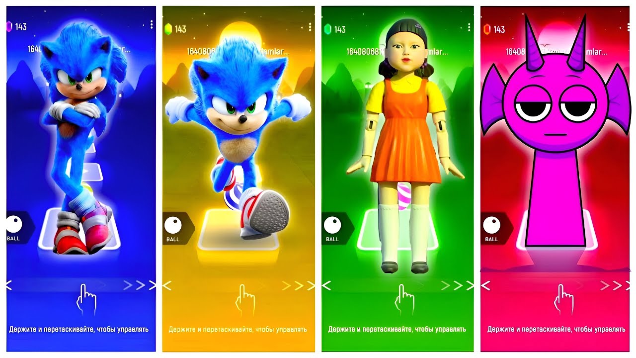 Sonic the Hedgehog 3 - Sonic - Squid Game - Incredibox Sprunki - Tiles ...