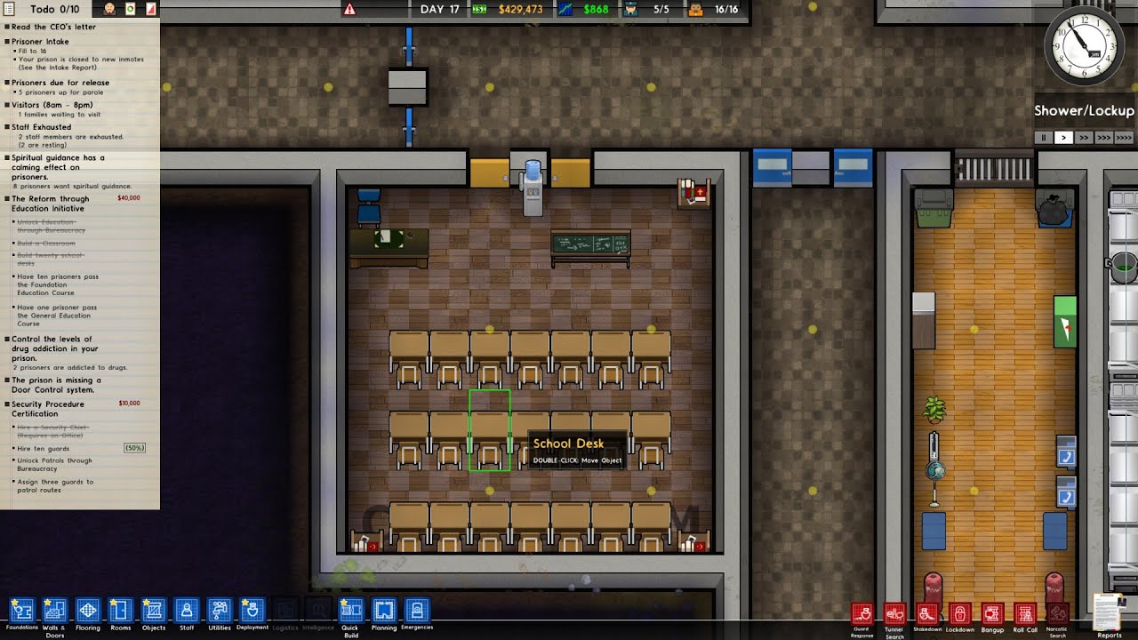 Prison Architect - Prat 3 Building a Classroom and Common room - YouTube